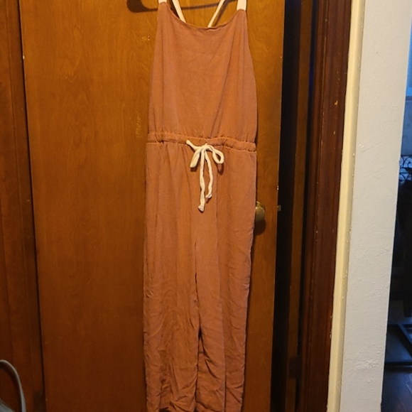 Doe & Rae | Pants & Jumpsuits | Doe Rae L Burnt Orange Jumpsuit | Poshmark